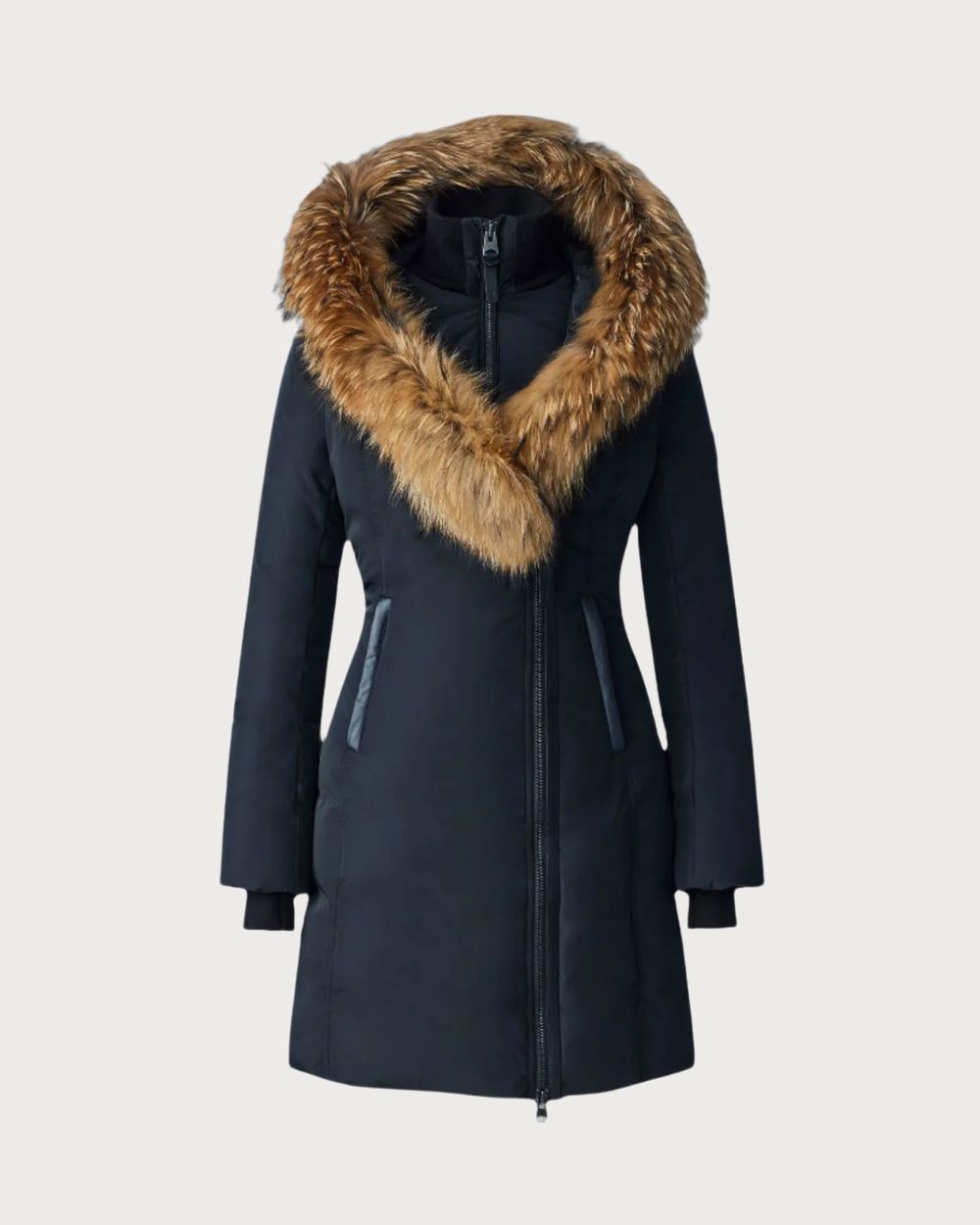 Womens Mackage Kay-F Parka Real Fur- Black